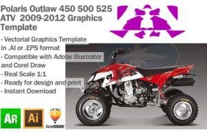 Polaris Graphics Templates - Artabrian™ - MX ATV Templates